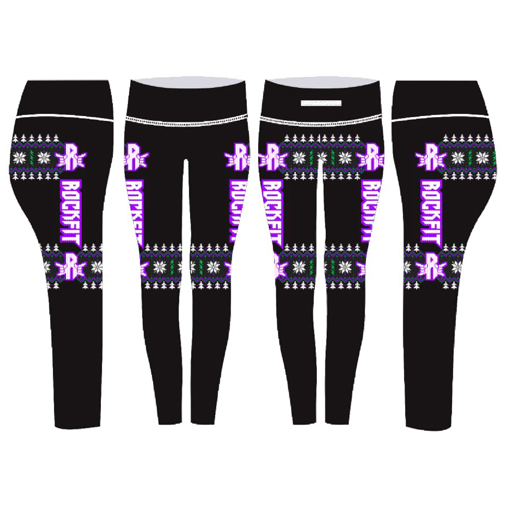 RockFit UK Purple Fairisle Christmas Leggings Limited Edition 